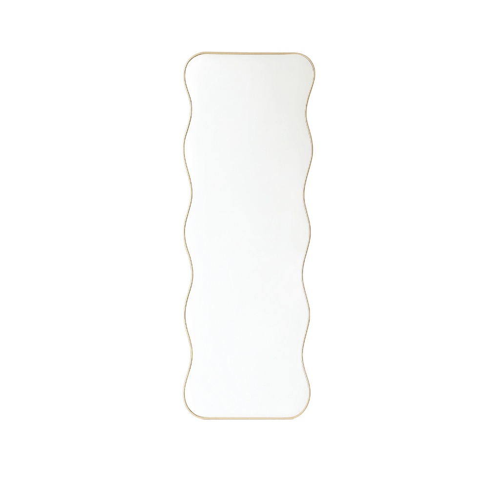 Miroir rectangle ondulé bordure doré – CASA NOVA Dakar